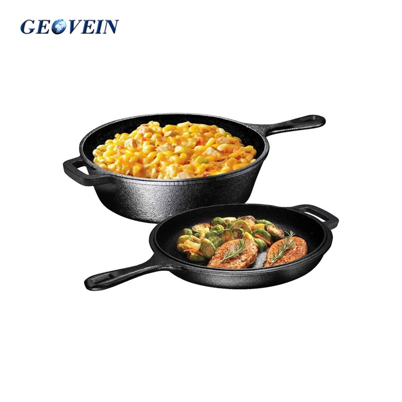 Cast Iron Combo Cooker 2PCS Set | Factory Supplier - Geovein